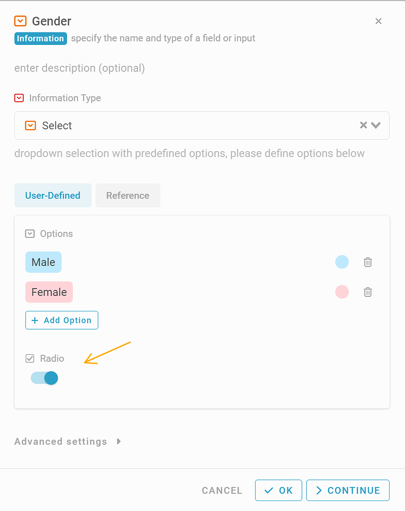 How To Set Option Radio Button Configuration Category Inistate