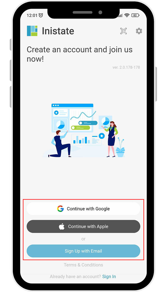 How to Sign Up in Inistate Mobile App - Mobile - Inistate Community